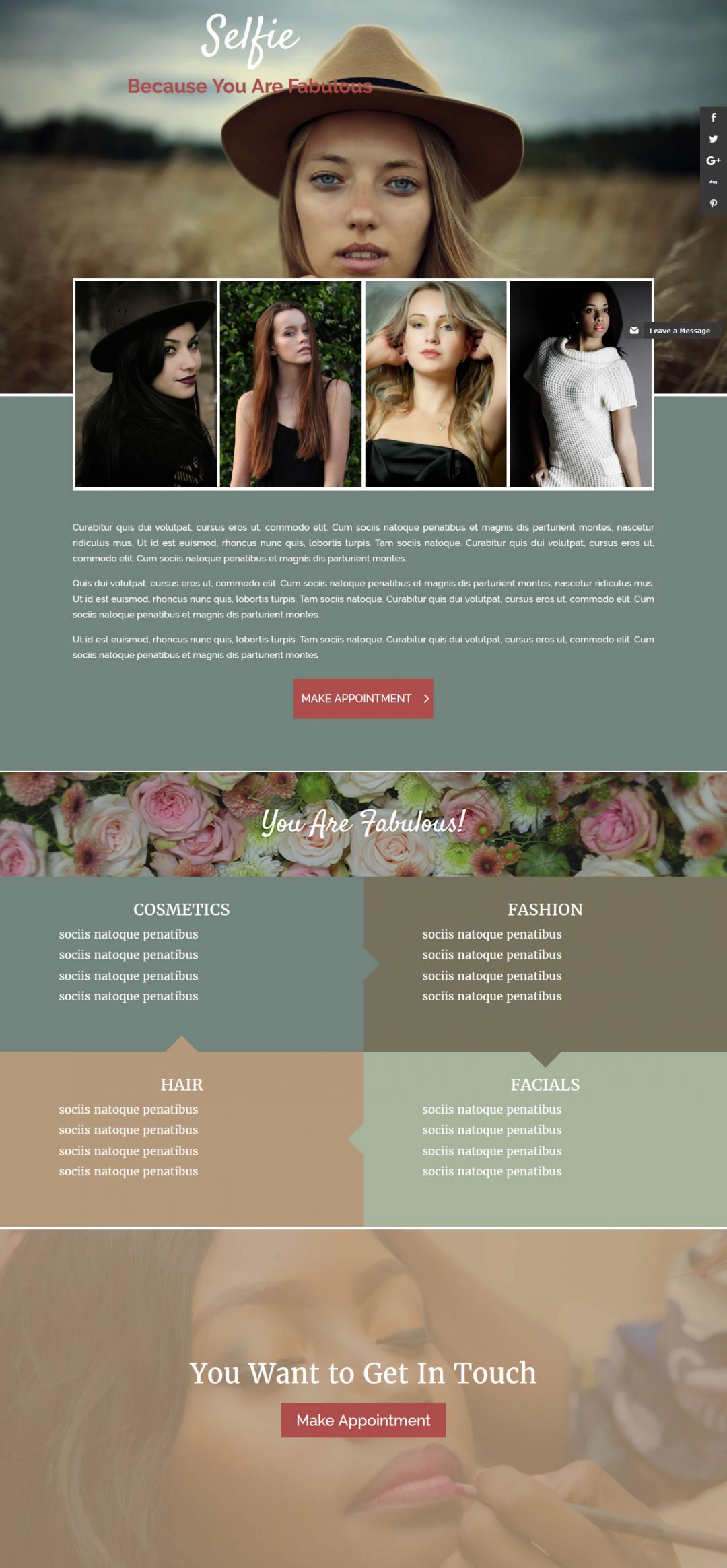 Selfie - Free Divi Page Layout